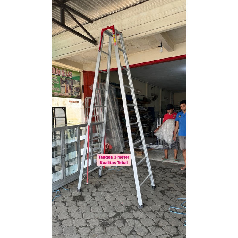 Jual Tangga lipat aluminium model A ukuran 3 meter kualitas tebal ...