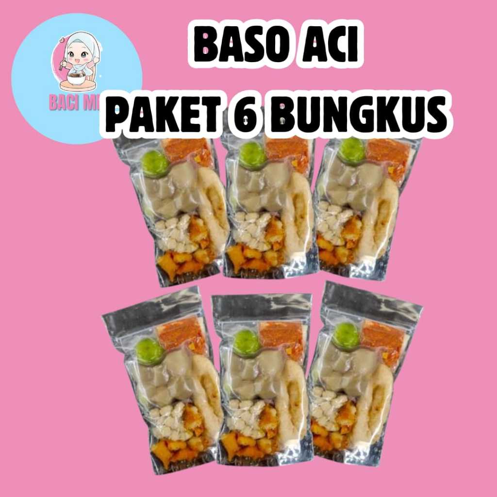 Jual MK SNACK PAKET 6 BUNGKUS BASO ACI INSTAN [ASLI BANDUNG] | Shopee ...