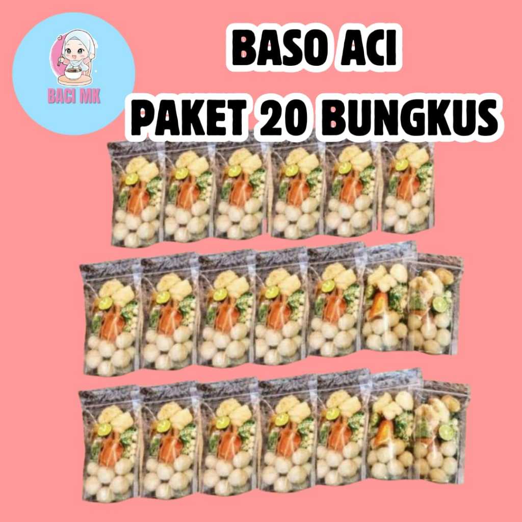 Jual [PAKET SULTAN] PREMIUM BASO ACI INSTAN 20 BUNGKUS MK SNACK [GROSIR ...