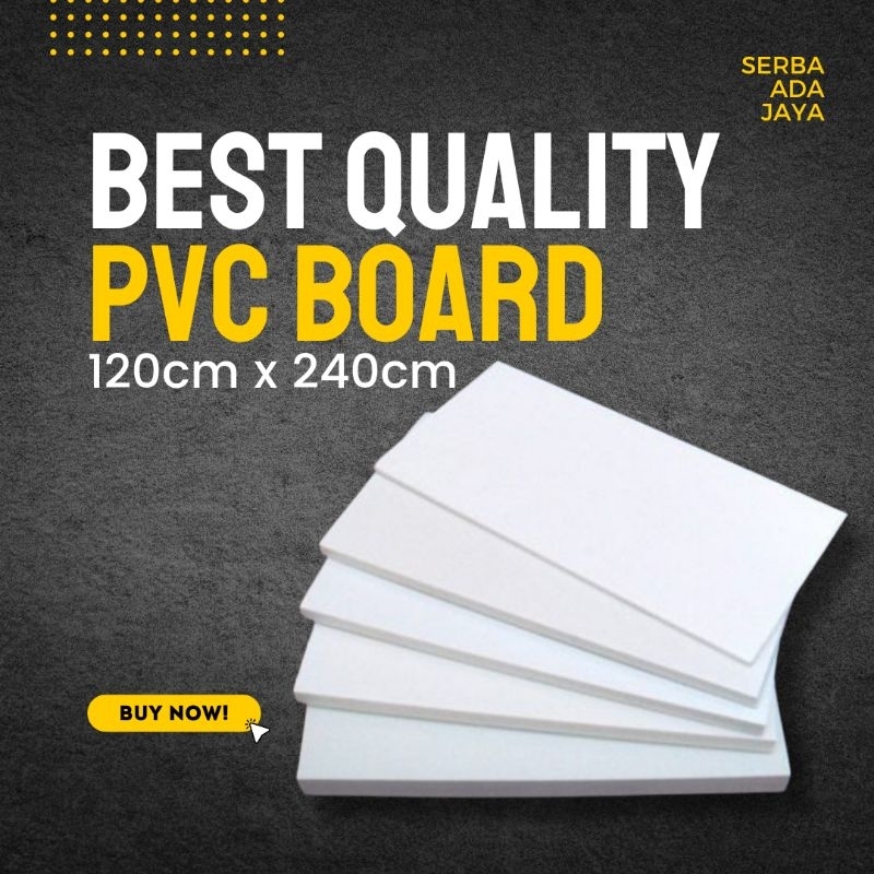 Jual PVC Board 3 mm, 6 mm, 9 mm, 12 mm, 15 mm, 18 mm Ukuran 1,2 x 2,4 ...