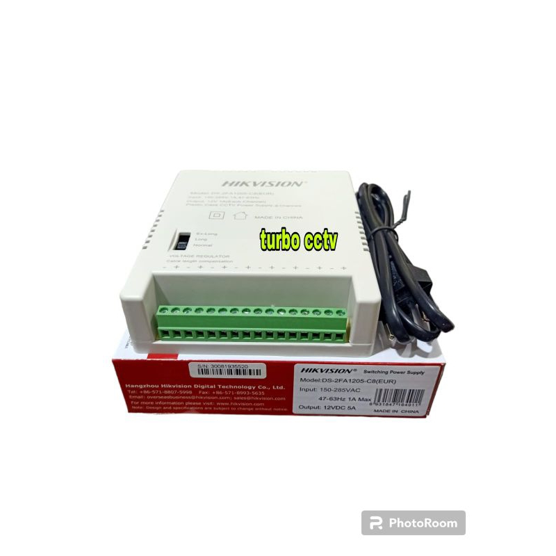 Jual Ds 2fa1205 C8 Hikvision Adaptor Cctv Power Supply 8a 12v 8ch