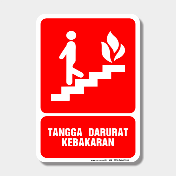 Jual Safety Sign Rambu K3 Kebakaran - Tangga Darurat Kebakaran | Shopee ...