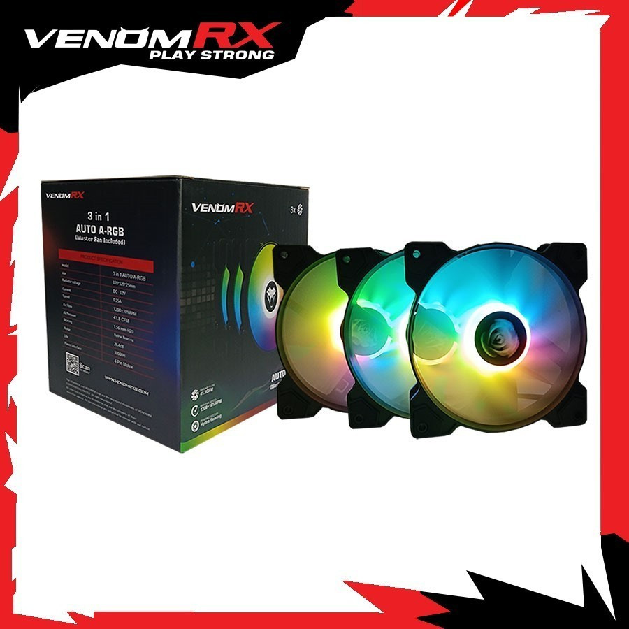 Jual Fan Casing VenomRX Auto ARGB 3In1 - 3pc Fan 12CM VenomRx Auto RGB | Shopee Indonesia