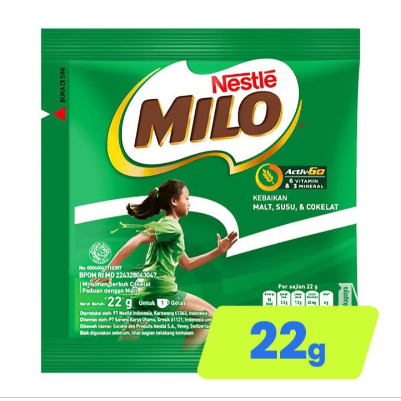 Jual Milo Activ Go Sachet 22 gram 1 Renteng | Shopee Indonesia