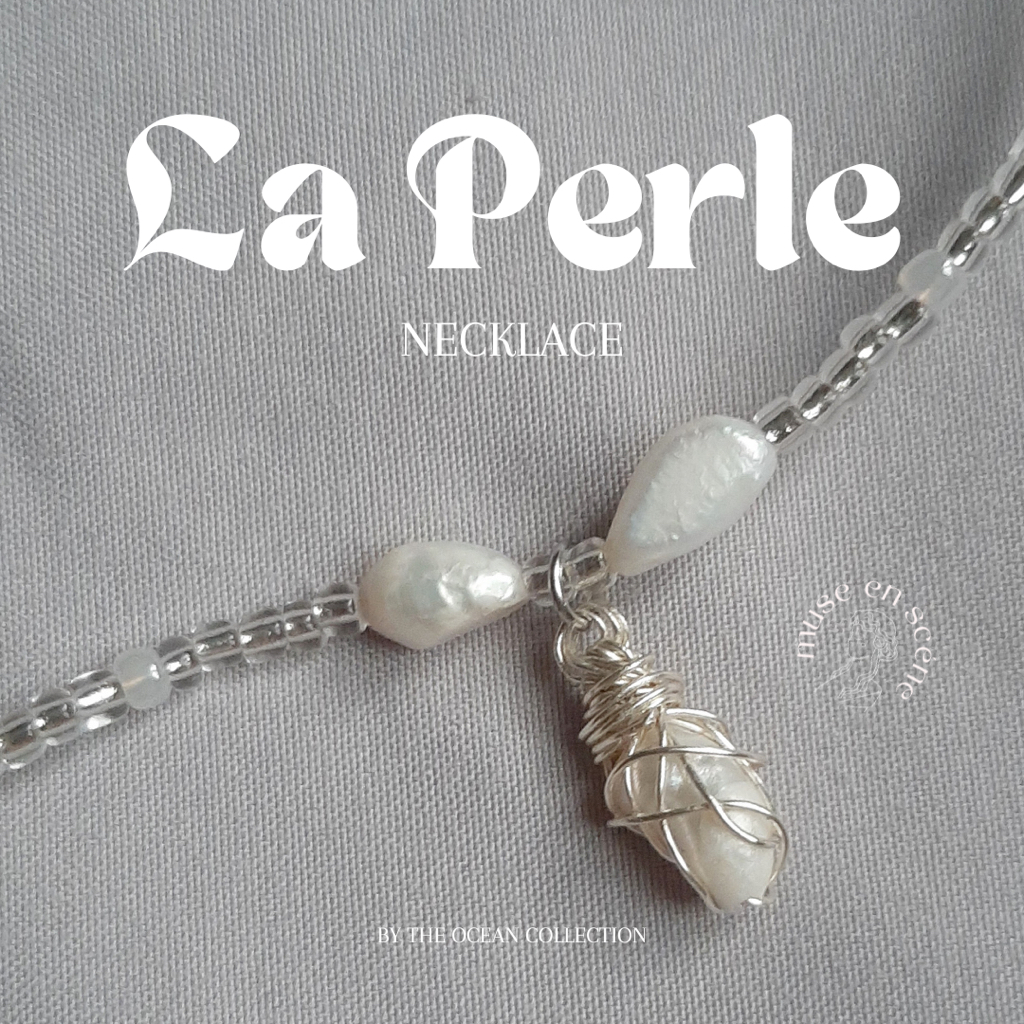 Jual La Perle Necklace ( Kalung Manik Aesthetic Mutiara Air Tawar ...