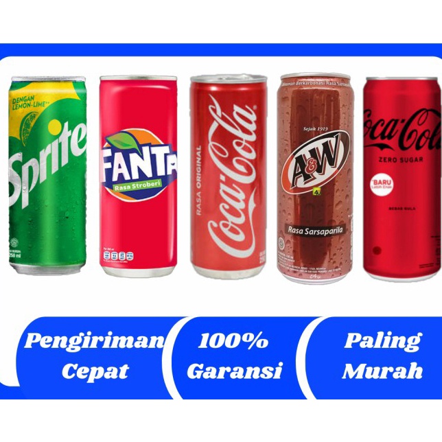 Jual Get It Now 1 Lusin Cola Sprite Fanta AW Sarsaparila Slim can ...