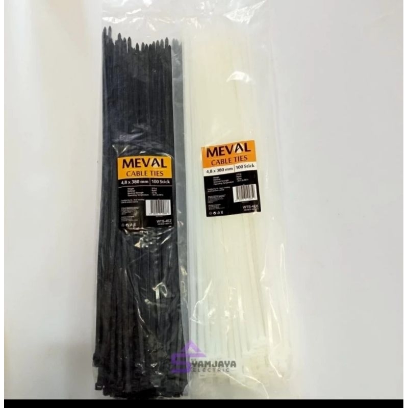 Jual MEVAL Kabel Ties 4.8mm x 38 cm | Shopee Indonesia