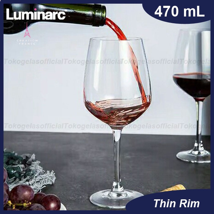 Jual Luminarc Gelas Wine 470 ml - Gelas Kaki - Gelas Red Wine - Gelas ...