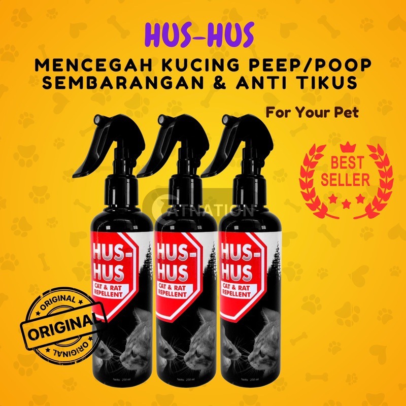 Jual HUS HUS Spray Anti Kucing Buang Kotoran Pipis Sembarangan Pengusir ...