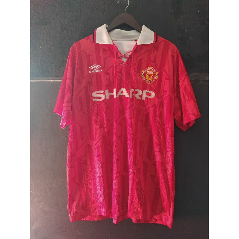 Jual MU HOME RETRO 1998 PLAYER ISSUE (SPONSOR SHARP) | Shopee Indonesia