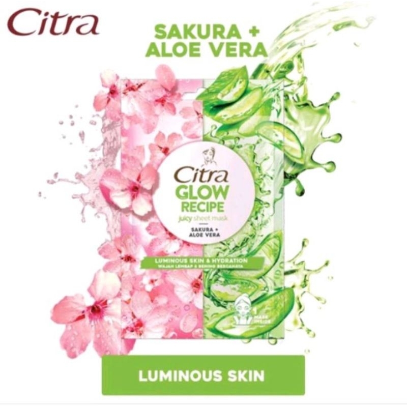 Jual CITRA GLOW RECIPE JUICY / SHEET MASK / ACTIVATED CHARCOAL ...