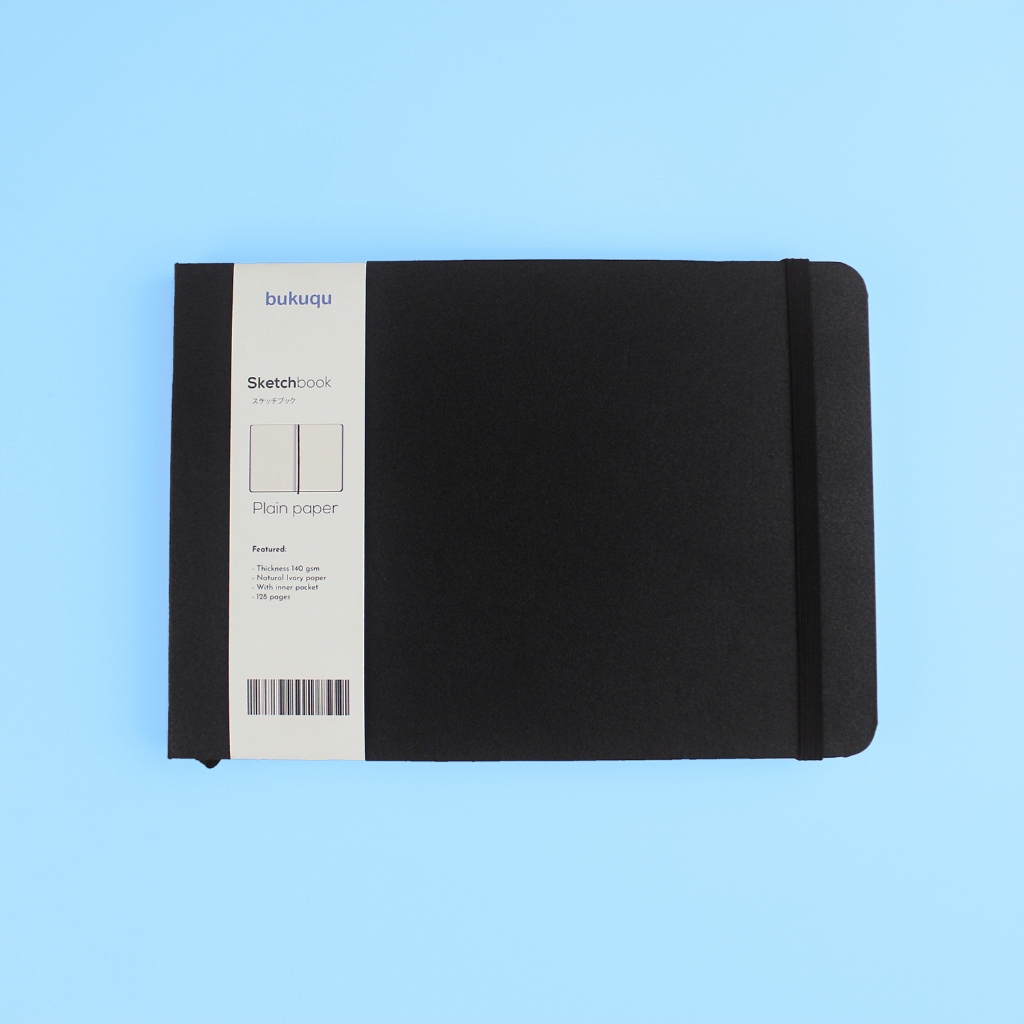 Jual Bukuqu Sketchbook A5 140 gsm Landscape - Sketsa cream paper ...