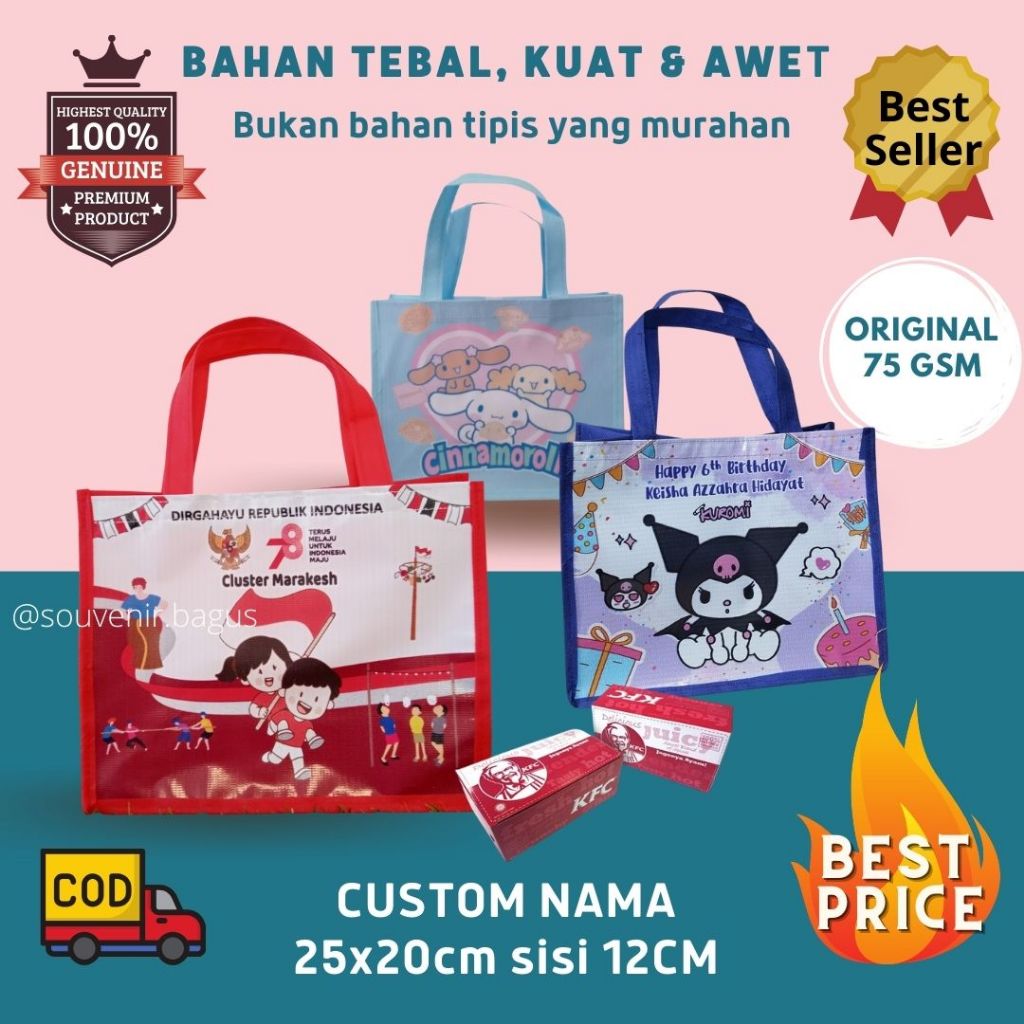 Jual Tas custom ultah ulang tahun Hadiah Lomba 17 Agustus maulid nabi ...