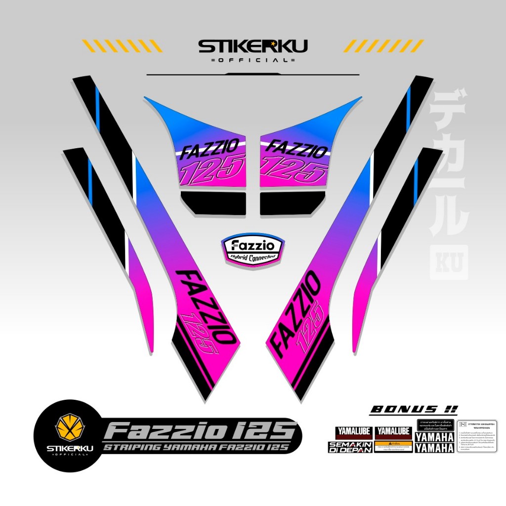 Jual STRIPING FAZZIO / STICKER FAZZIO / MOTIF 3 / FAZIO / 125 / FAZZIO STIKER / STICKER ...