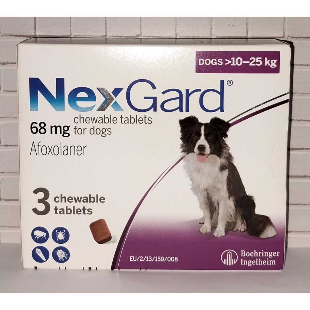 Jual Obat Kutu Anjing Demodex Scabies Nexgard Ukuran L harga 1 tablet ...