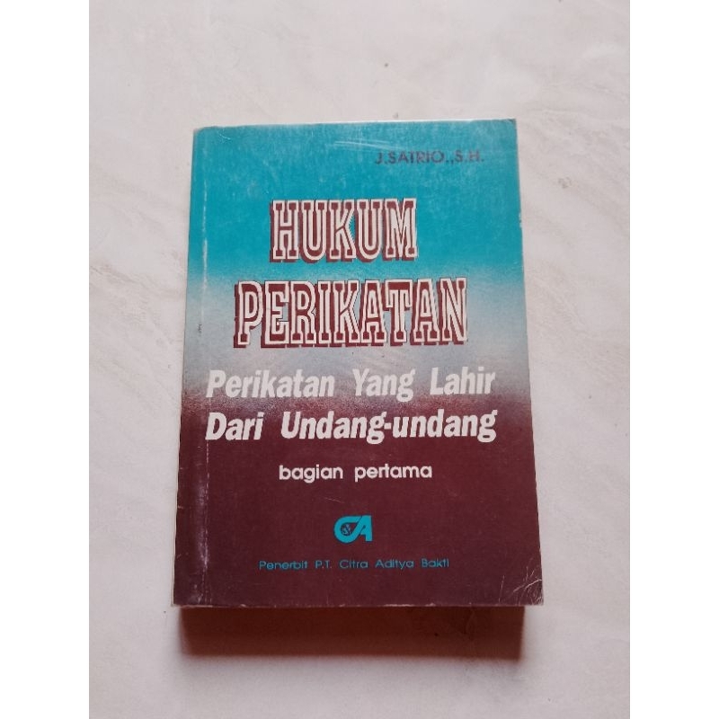 Jual BUKU HUKUM PERIKATAN/PERIKATAN YANG LAHIR DARI UNDANG-UNDANG ...
