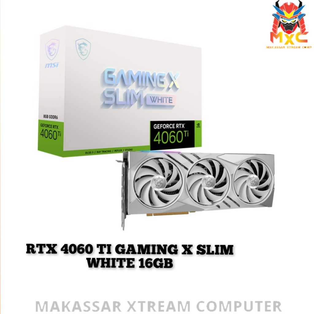 Jual VGA MSI RTX 4060 Ti Gaming X Slim White 16G / RTX 4060ti 16GB DDR6 | Shopee Indonesia