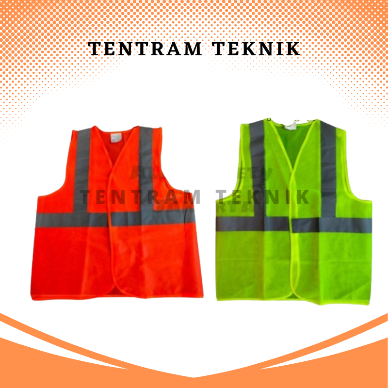 Jual Rompi Proyek 4 Line Basic GOSAVE Hijau Atau Orange / Rompi Safety ...