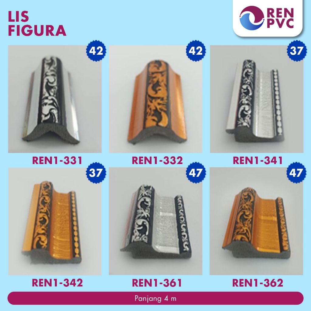 Jual REN PVC - LIS FIGURA / LIST FIGURA PINGGIR SIKU 3 4 6 CM | Shopee ...