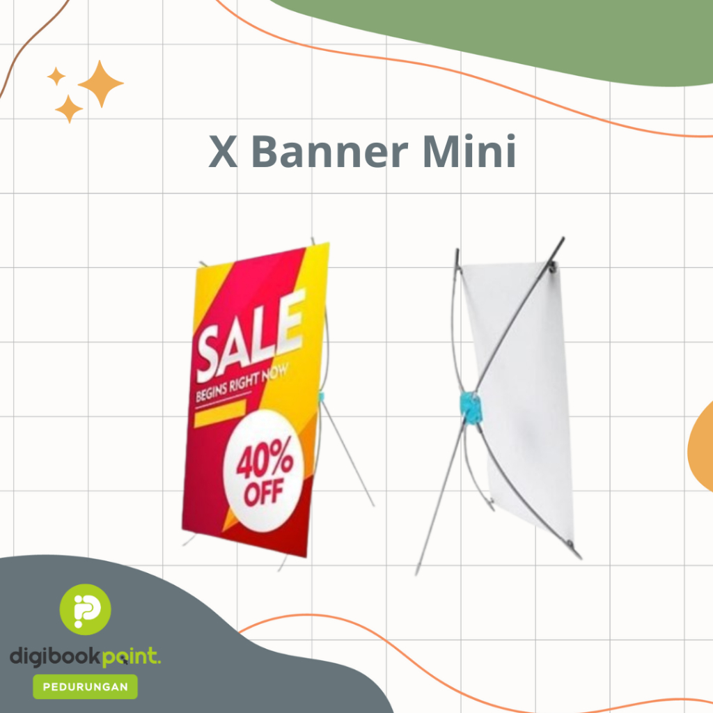 Jual PAKET MINI BANNER / X BANNER MINI BAHAN ART CARTON + LAMINASI ...
