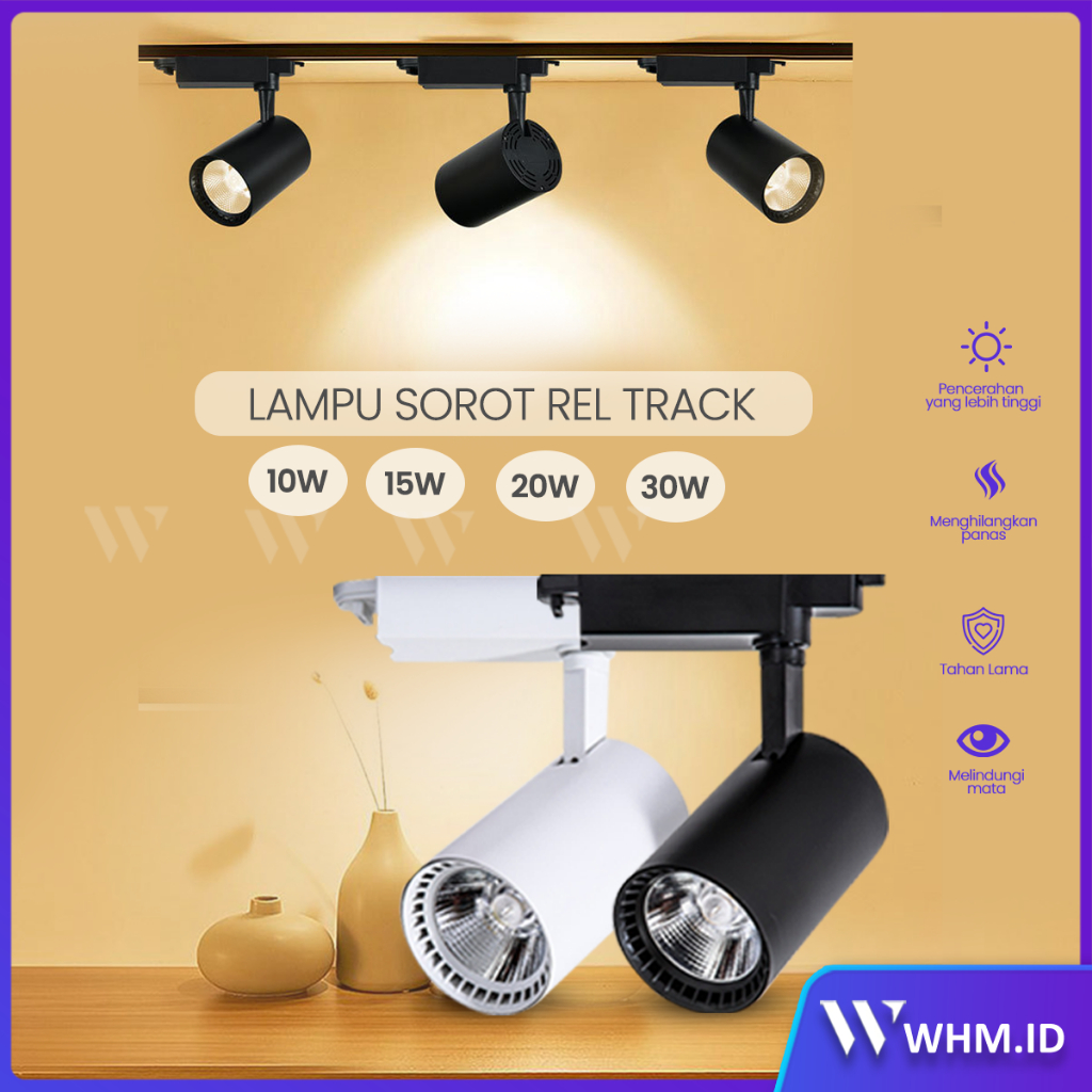 Jual HORICI LAMPU RELL TRACK 3 WARNA LED SOROT LAMPU SOROT TRACKLIGHT REL SPOTLIGHT 10W / 15W ...