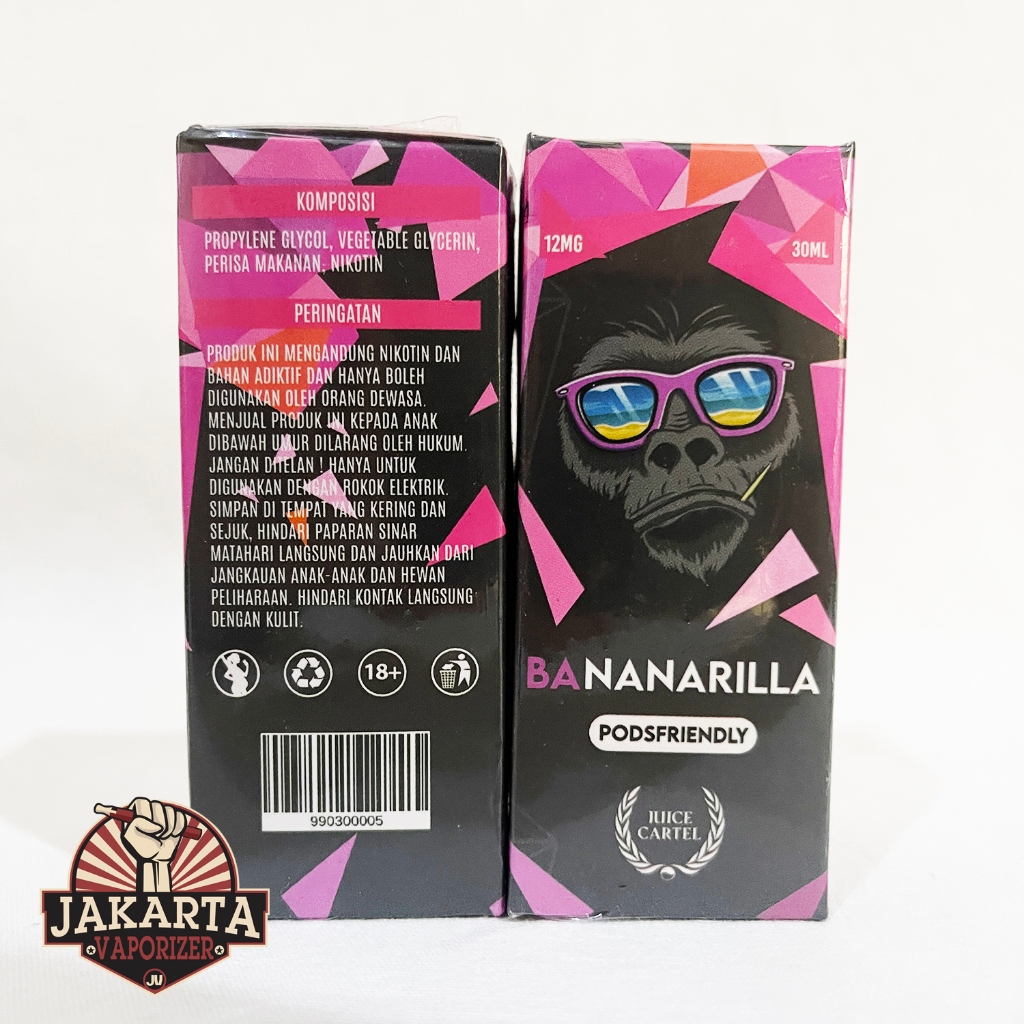Jual PODS FRIENDLY BANANARILLA 30ML 12MG BY HREO57 X INDONESIA JUICE ...