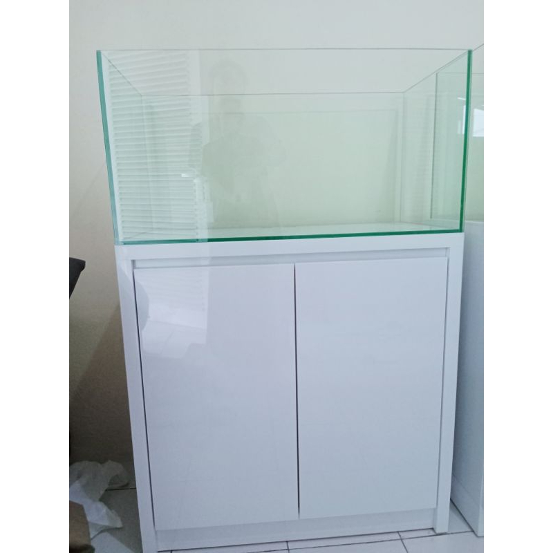 Jual FULL SET AQUARIUM + KABINET Ukuran 80x40x40 tebal 8mm | Shopee ...