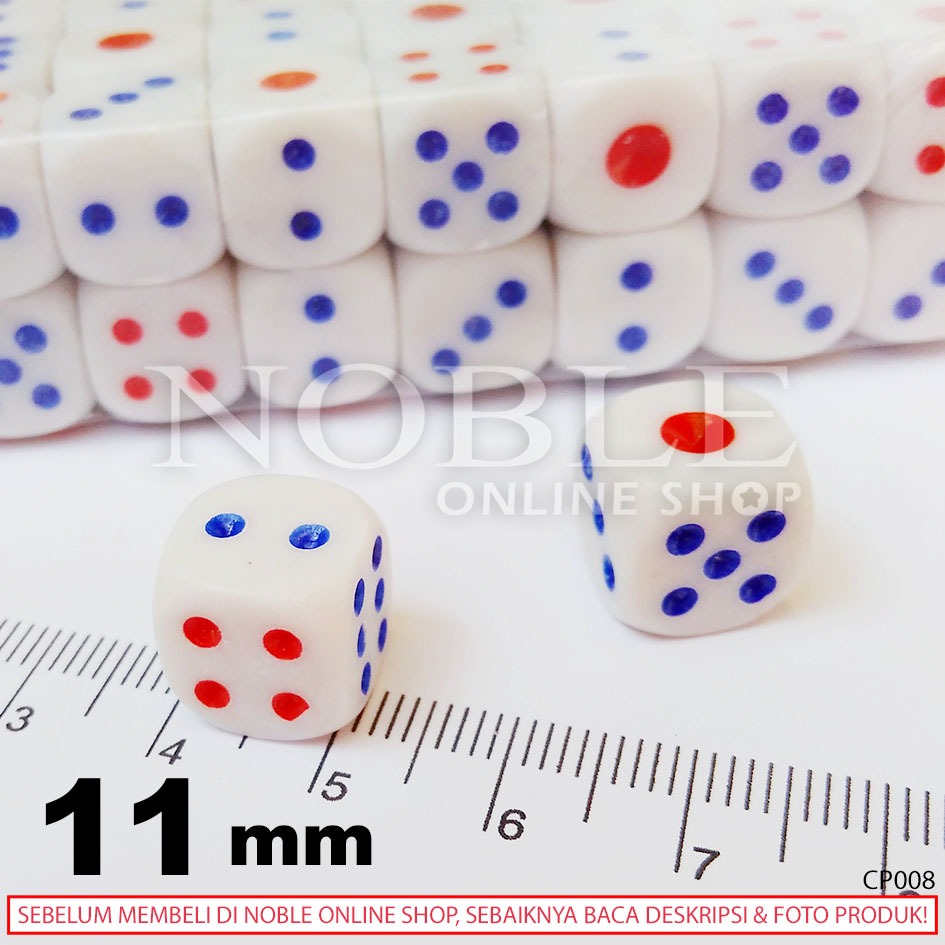 Jual [3 PCS] Dadu 11 mm Putih Toys Pelengkap Board Game Permainan ...