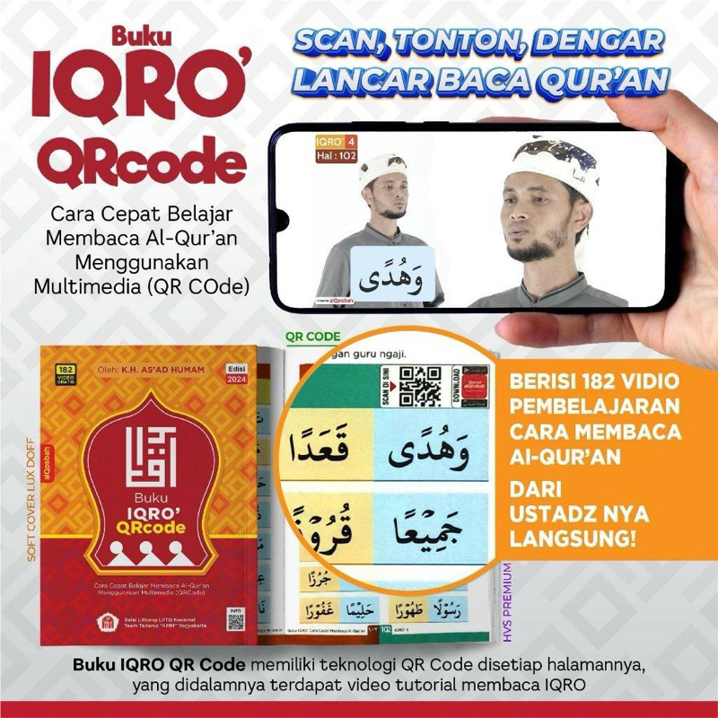 Jual NEW! BUKU IQRO EDISI MILENIAL QRCODE 2024 CARA CEPAT BELAJAR ...