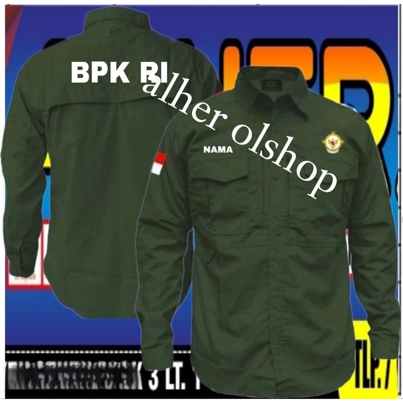 Jual Kemeja tactical BPK RI Full bordir depan belakang baju tactical ...