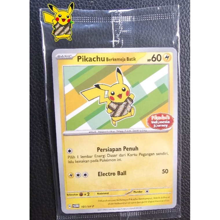 Jual ART G9S Pikachu Berkemeja Batik Indonesia journey kartu pokemon ...
