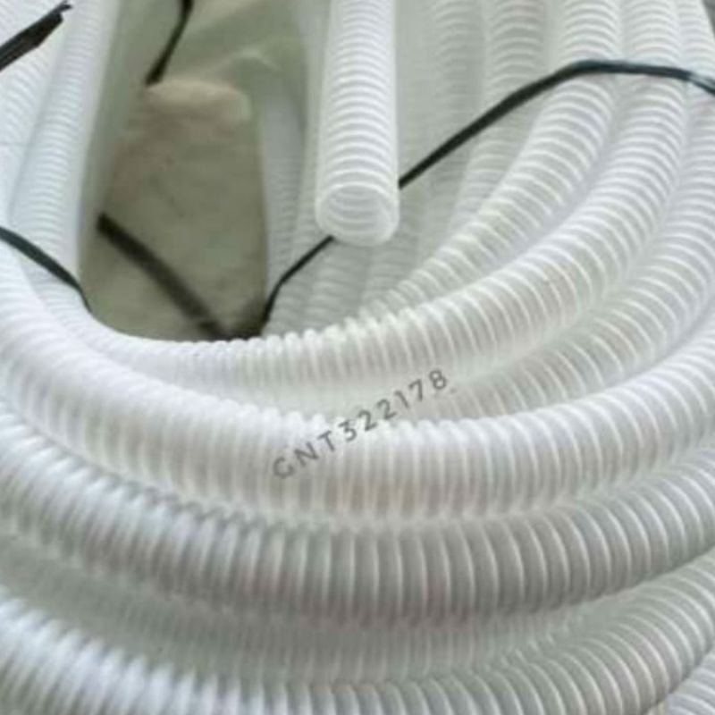 Jual SELANG FLEKSIBLE PELINDUNG KABEL FLEXIBLE CONDUIT PVC 25 mm putih eceran harga per meter ...