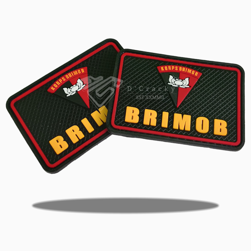 Jual Patch Rubber Logo Brimob - Tempelan Emblem Karet Velcro | Shopee ...