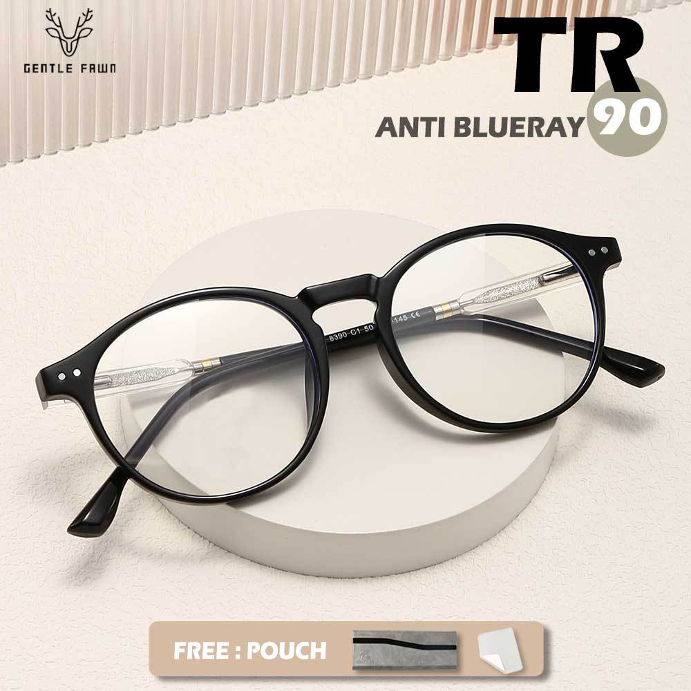 Jual Gentle Fawn Kacamata Antiradiasi Blueray Sinar Biru Bahan TR90 Bentuk Bulat Bisa Minus ...