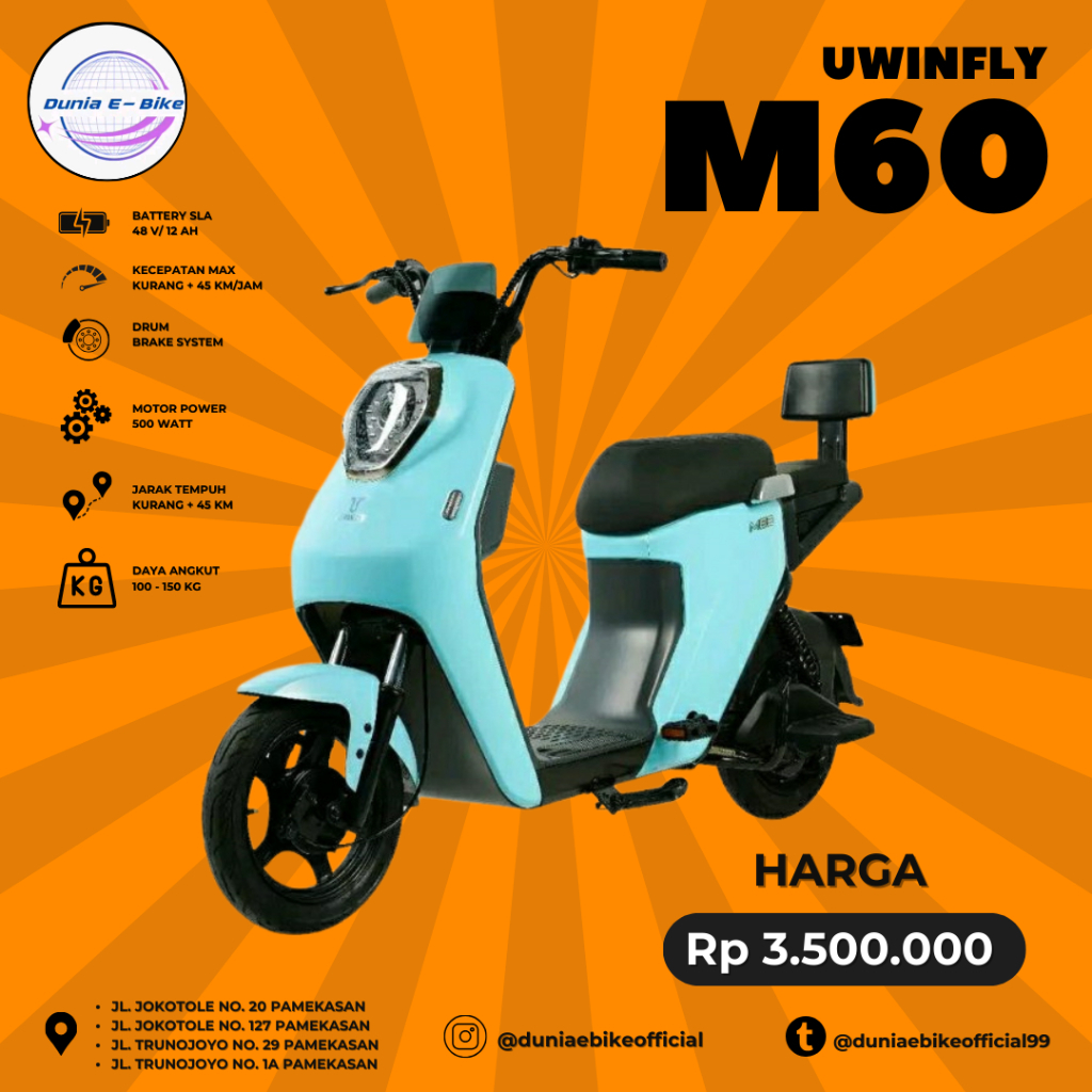 Jual SEPEDA LISTRIK UWINFLY M60 | Shopee Indonesia