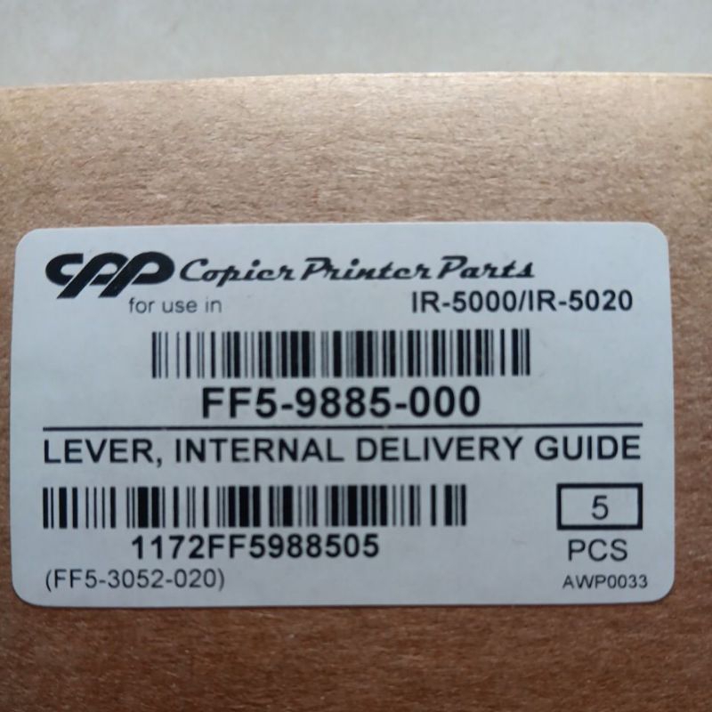 Jual LEVER INTERNAL DELIVERY GUIDE FOTOCOPY CANON IR-5000/5020 | Shopee ...