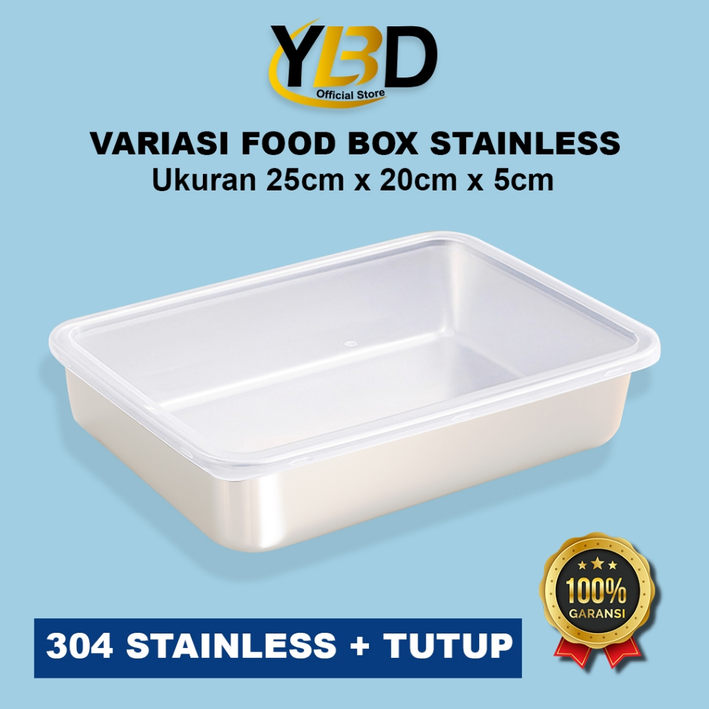 Jual Food Box Stainless 304 Anti karat / Ukuran 25cmx20cmx5cm kapasitas ...