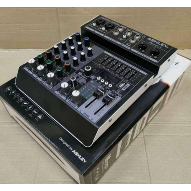 Jual Mixer Ashley premium 4 Original 4Chanel BLUETOOTH-USB with Soundcard | Shopee Indonesia