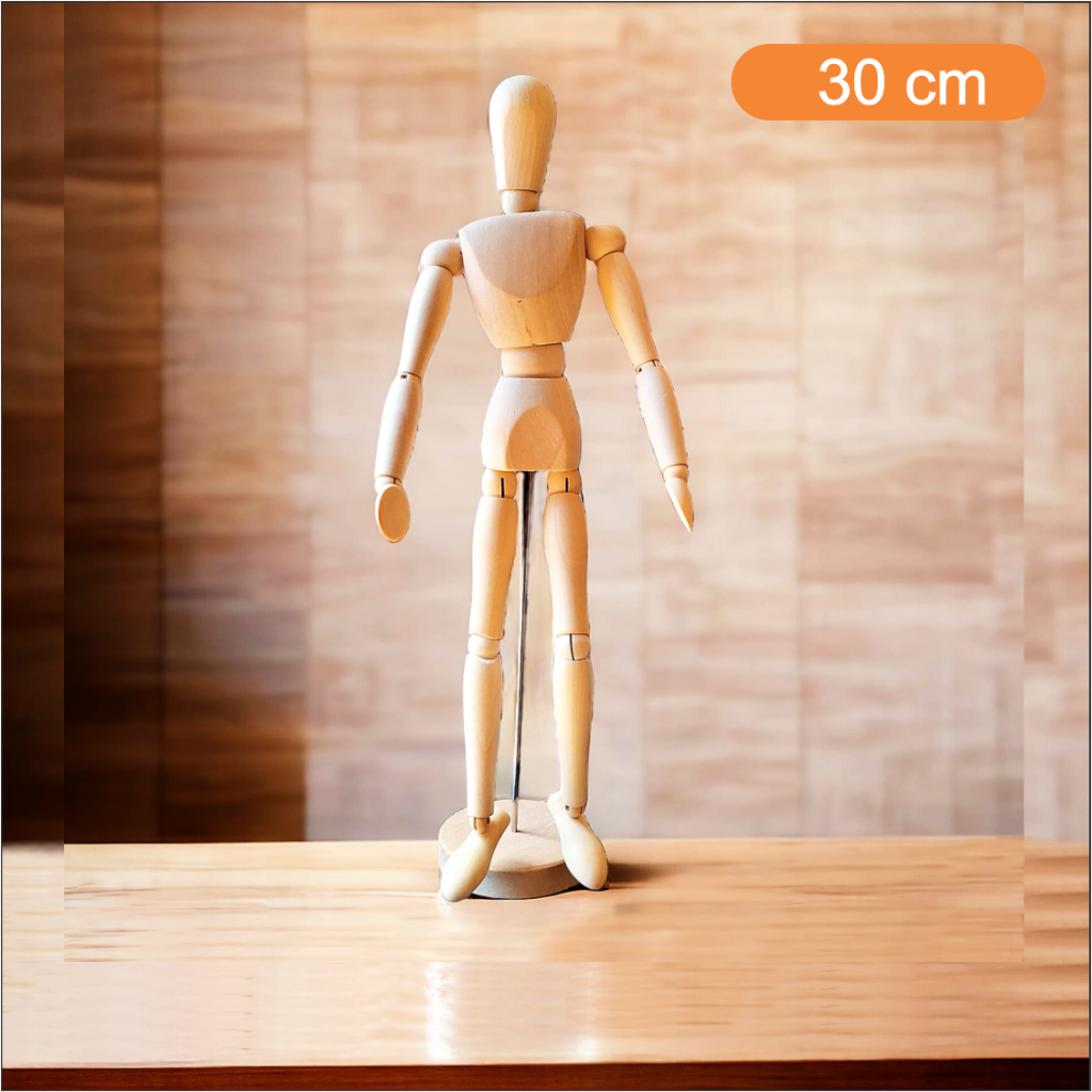 Jual Manekin Kayu V-Tec 30 cm - Wooden Artists Mannequin Figure 12 inch ...