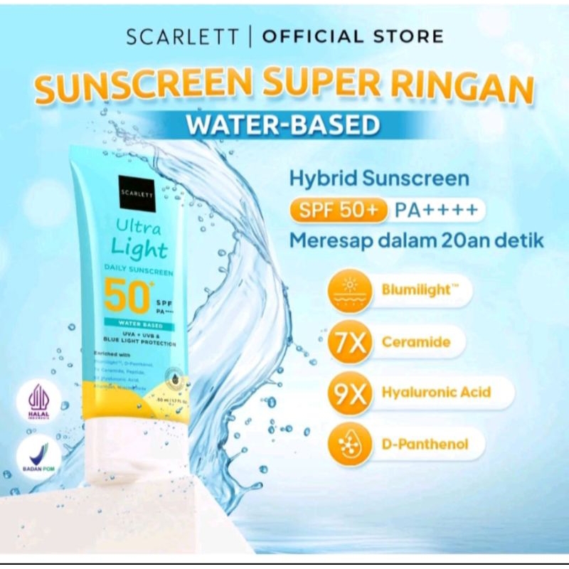 Jual Scarlett Whitening Sunscreen Sun Bright Daily SPF 50 PA+++ | Shopee Indonesia