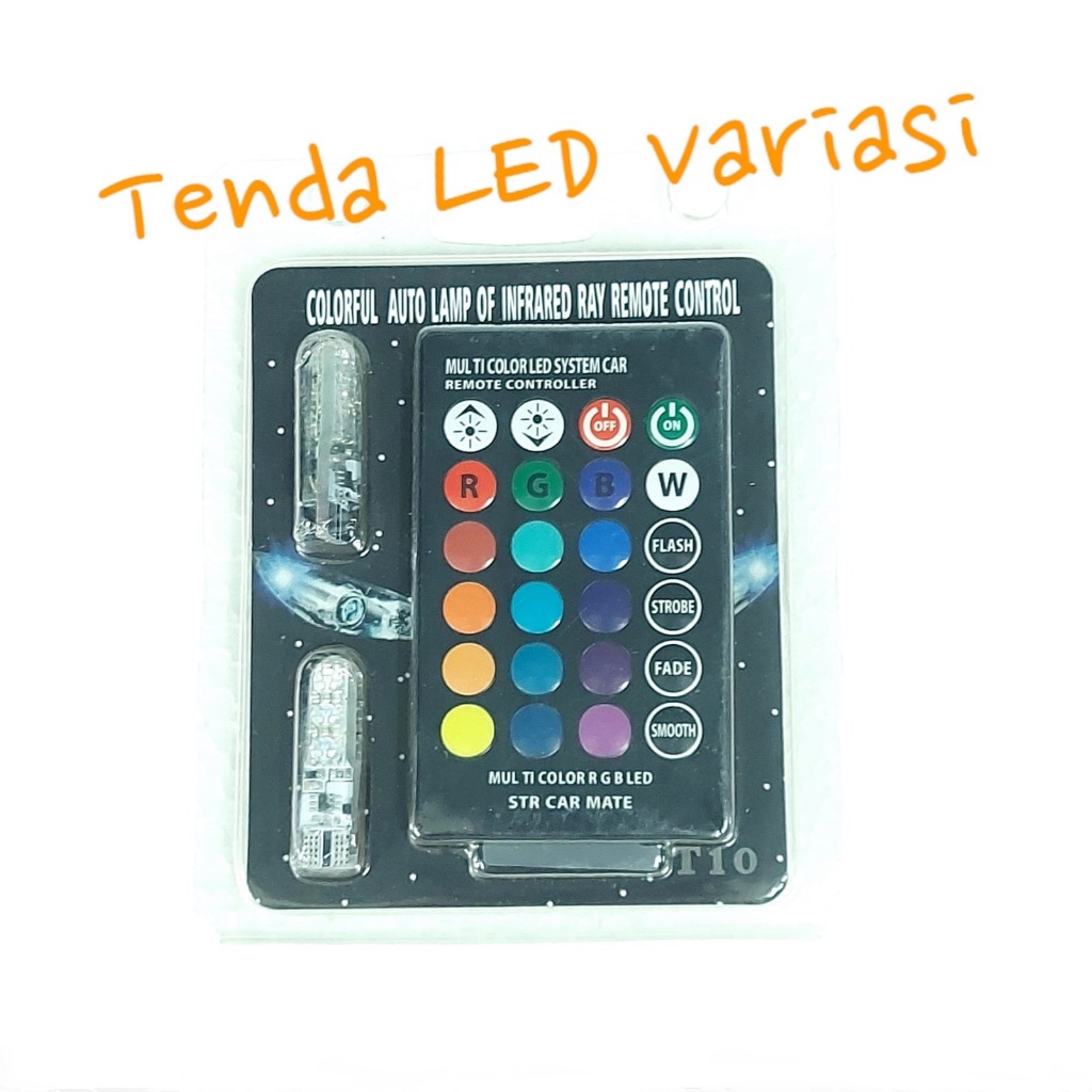Jual T10 6 MATA RGB WIRELESS REMOTE, T10 6 TITIK REMOTE BISA STROBO ...