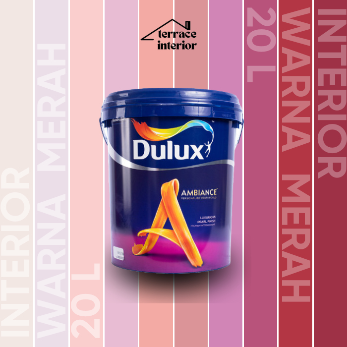 Jual Cat Tembok Dulux Ambiance Interior 20L Merah Red Gloss | Shopee ...