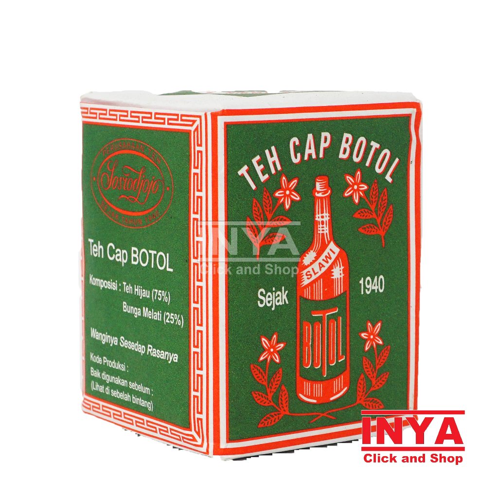 Jual Teh Cap Botol Teh Hijau Wangi Melati 40gr HIJAU - Daun Teh Hijau ...