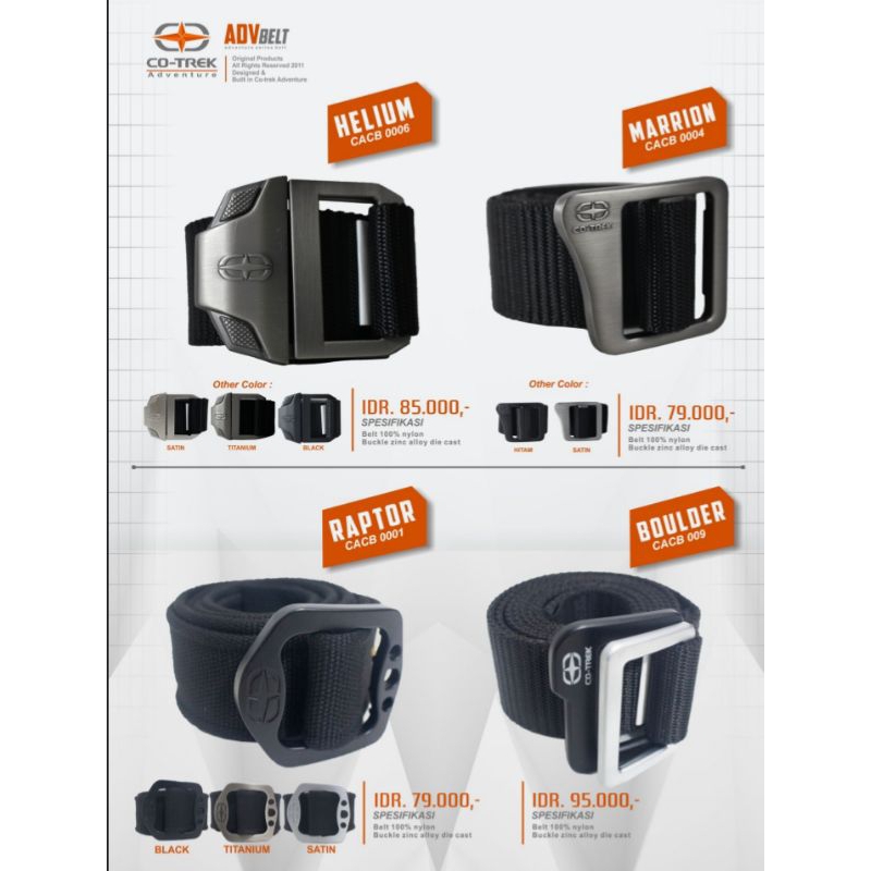 Jual Belt Webbing Co-Trek | Shopee Indonesia