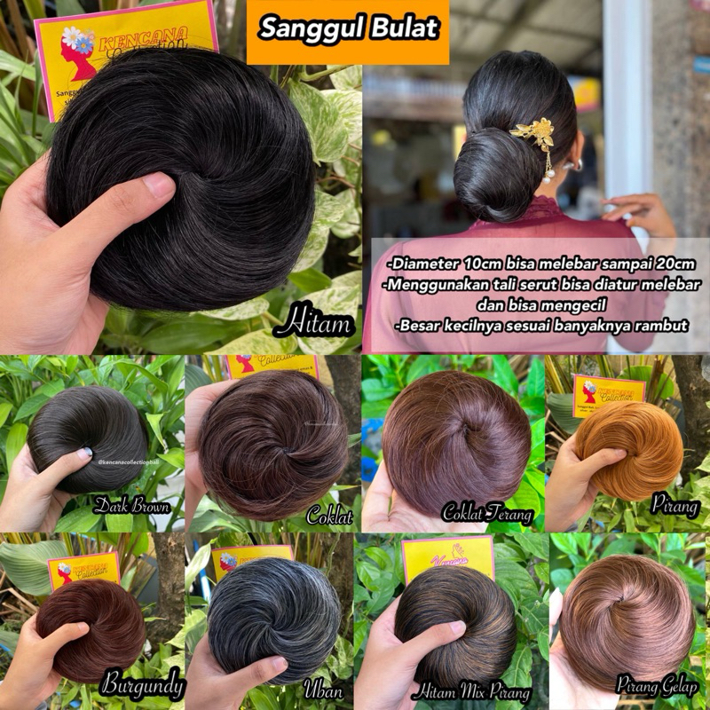 Jual Sanggul bulat serut/sanggul wanita/sanggul modern praktis ...