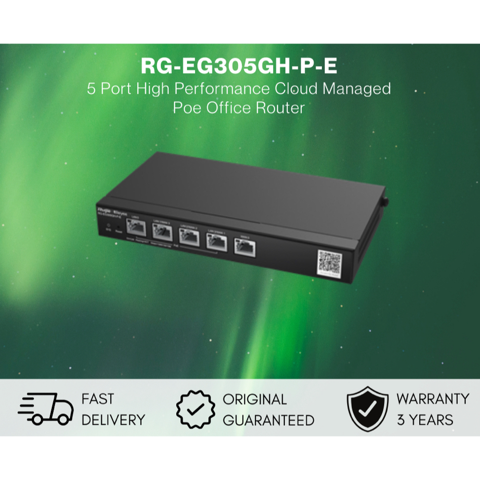 Jual RUJIE REYEE RG-EG305GH-P-E 5-PORT CLOUD MANAGE POE ROUTER GATEWAY ...