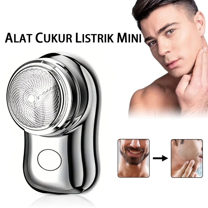 Jual alat cukur jenggot BULAT Elektrik Mini Shaver Model Portable ...