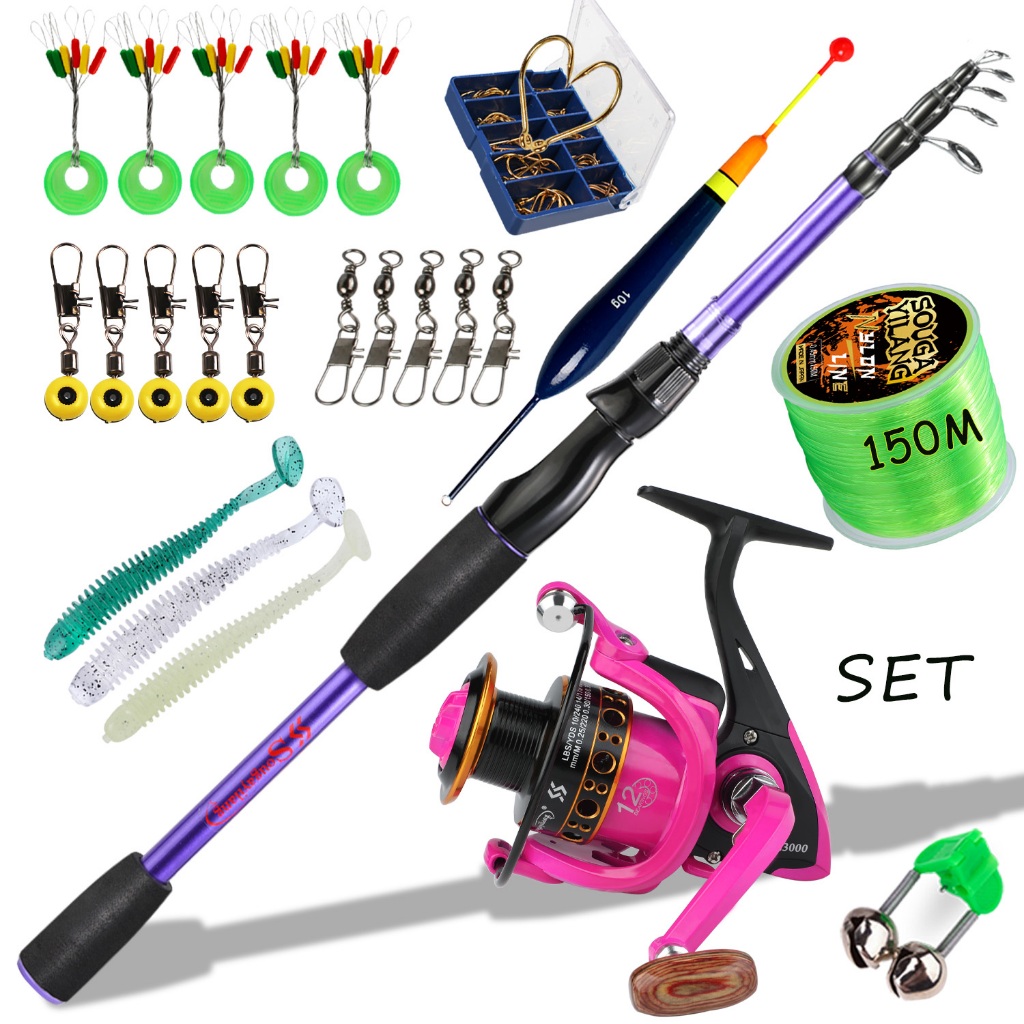Jual Sougayilang fishing set 1.8m teleskopik joran pancing pemancingan ...