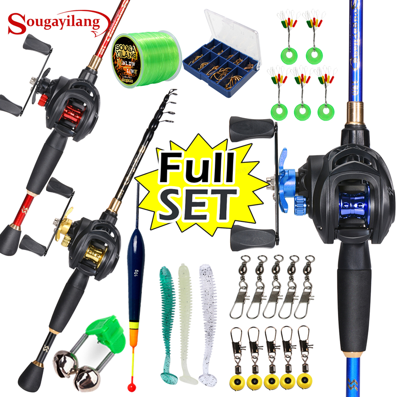 Jual Sougayilang Joran Pancing Set 1.8/2.1/2.4m Joran Set Reel Casting Reel BC Pancingan Set ...