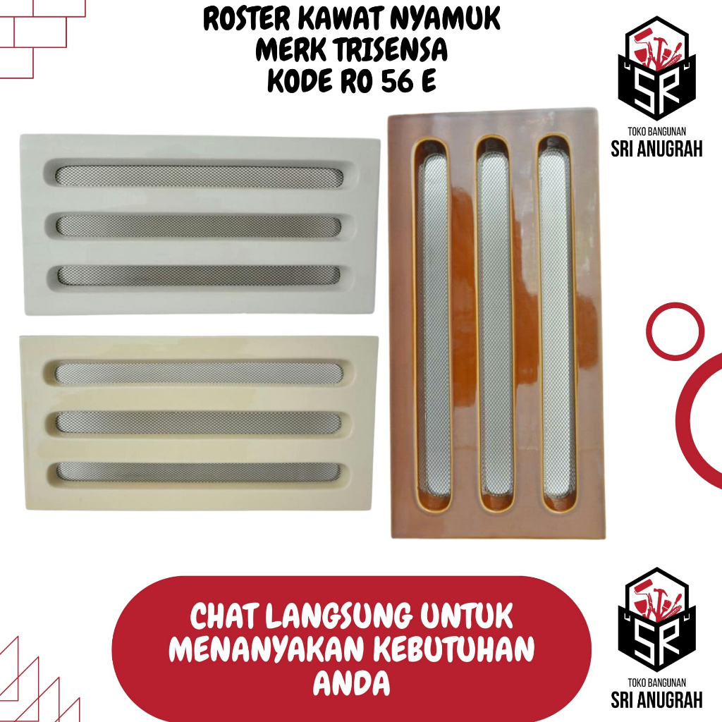 Jual TRISENSA Roster Keramik Kawat Nyamuk Lobang Angin Ukuran 20x40 ...